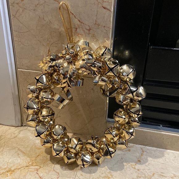 Source Unknown | Holiday | Metal Sleigh Bells Wreath With A Mixture Of ...